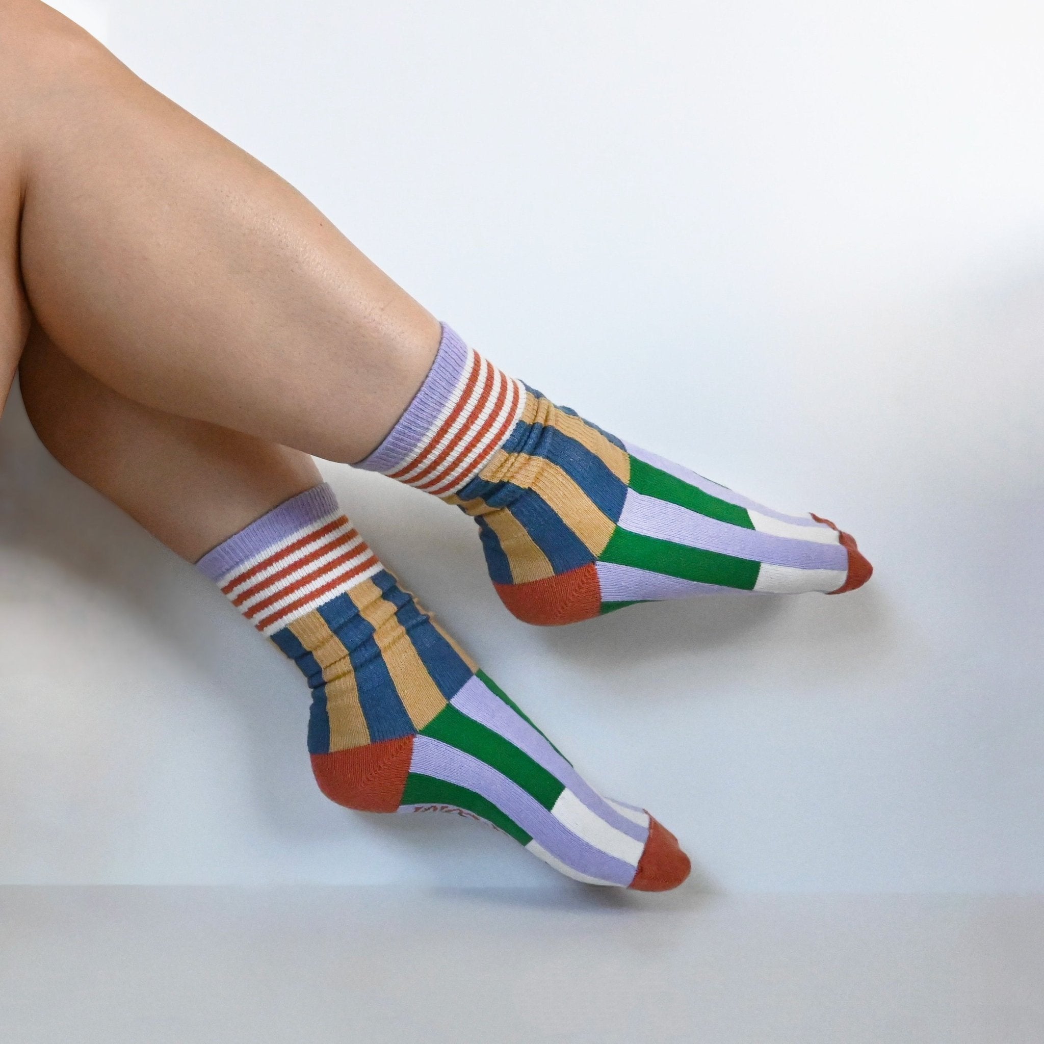 Colorblock Crew Socks | Made in the USA | Shape & Color