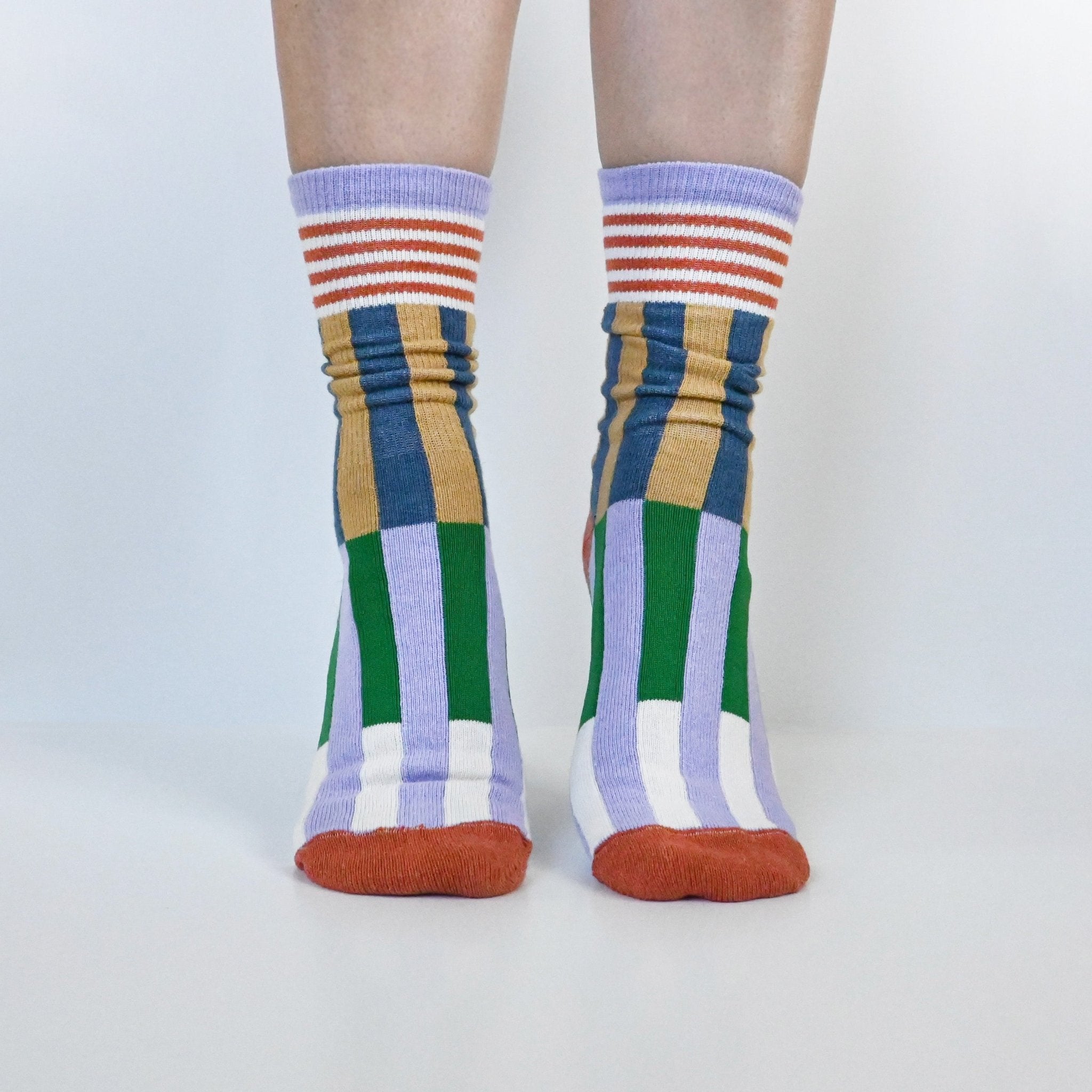 Colorblock Crew Socks | Made in the USA | Shape & Color